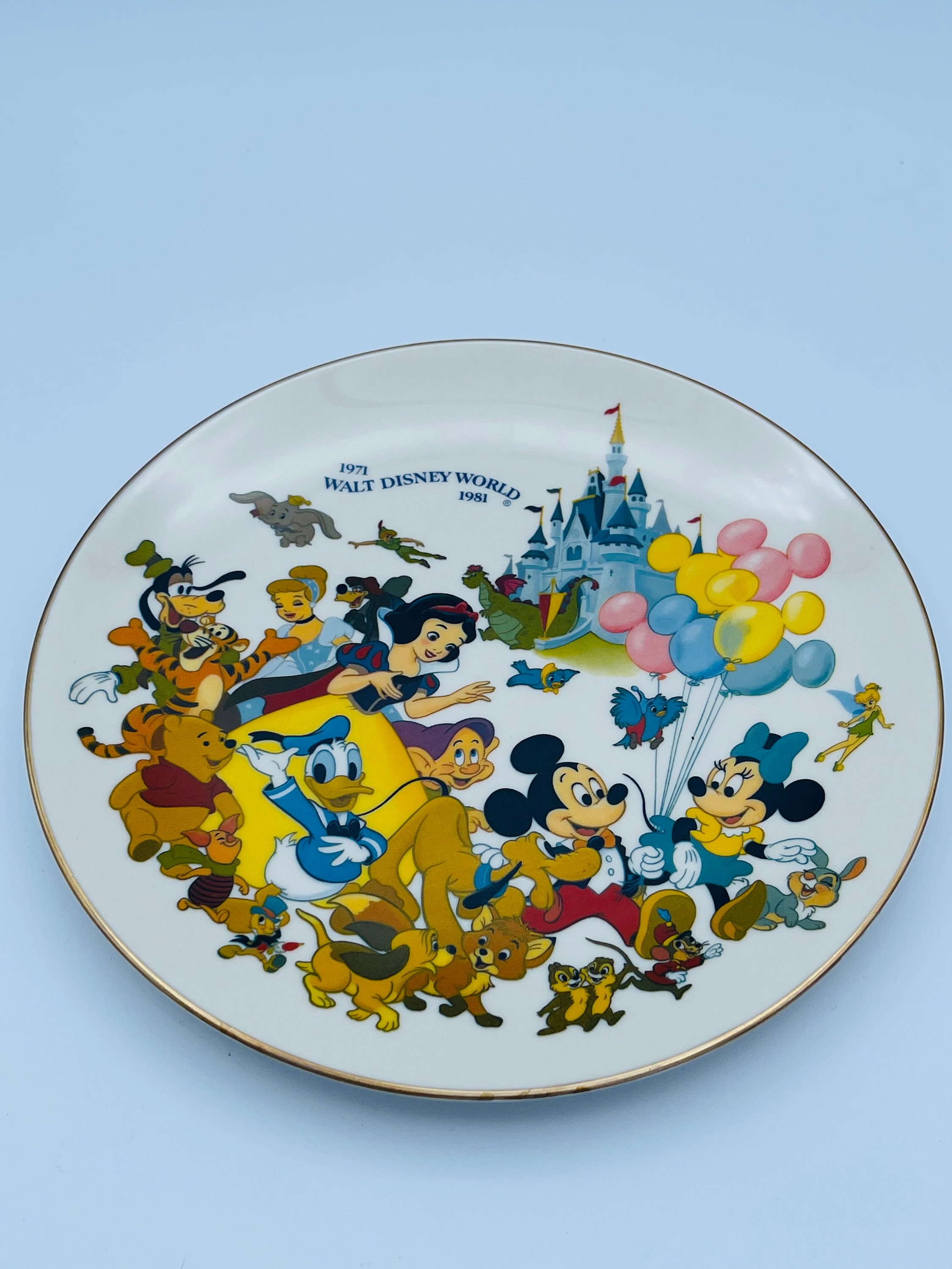Walt Disney World Plate Limited Edition 1971-1981 - Etsy