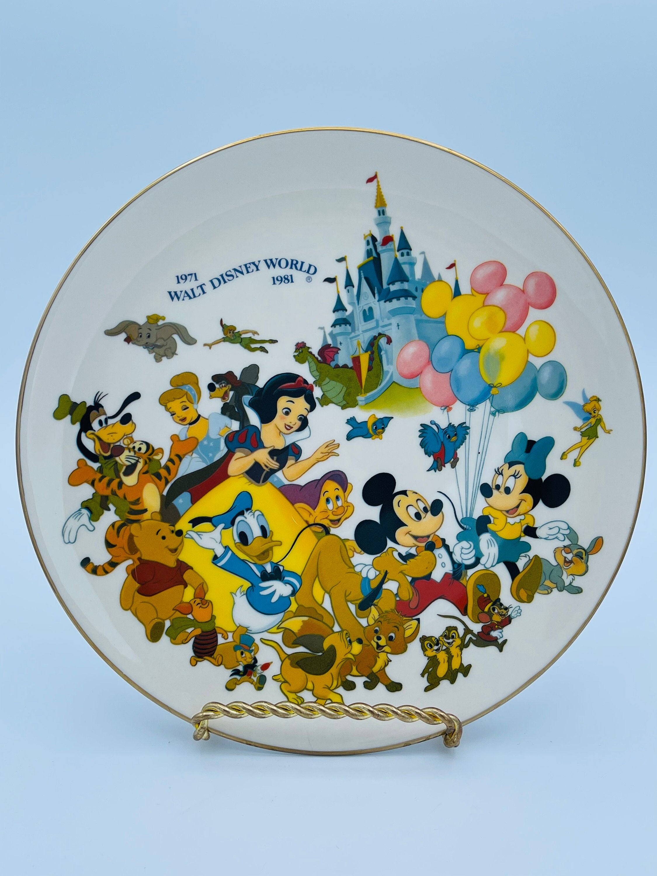 Walt Disney World Plate Limited Edition 1971-1981 - Etsy