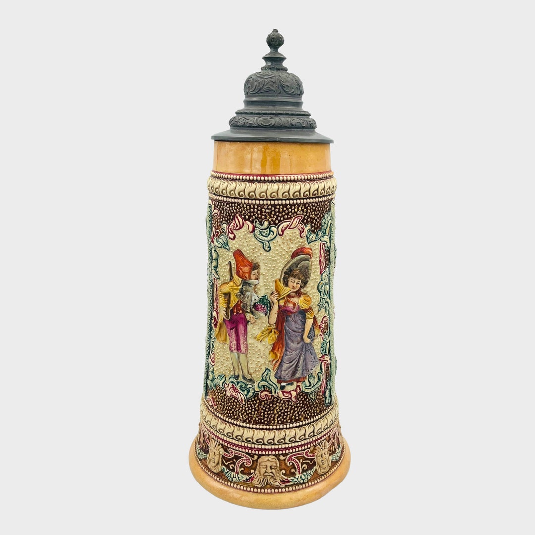 Antique Gesetzlich Beer Stein 1L DRGM 154927 Relief C.1900 Germany - Etsy