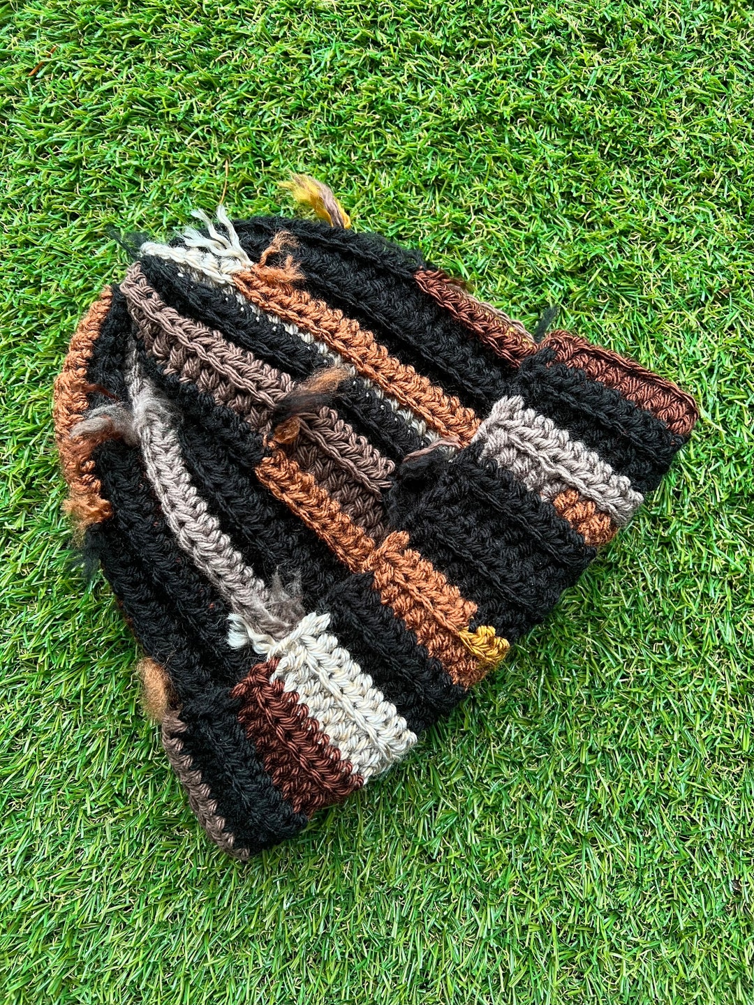 Crochet Scrap Beanie Handmade Beanie - Etsy