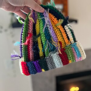 Crochet Scrap Beanie - Handmade Beanie - Etsy