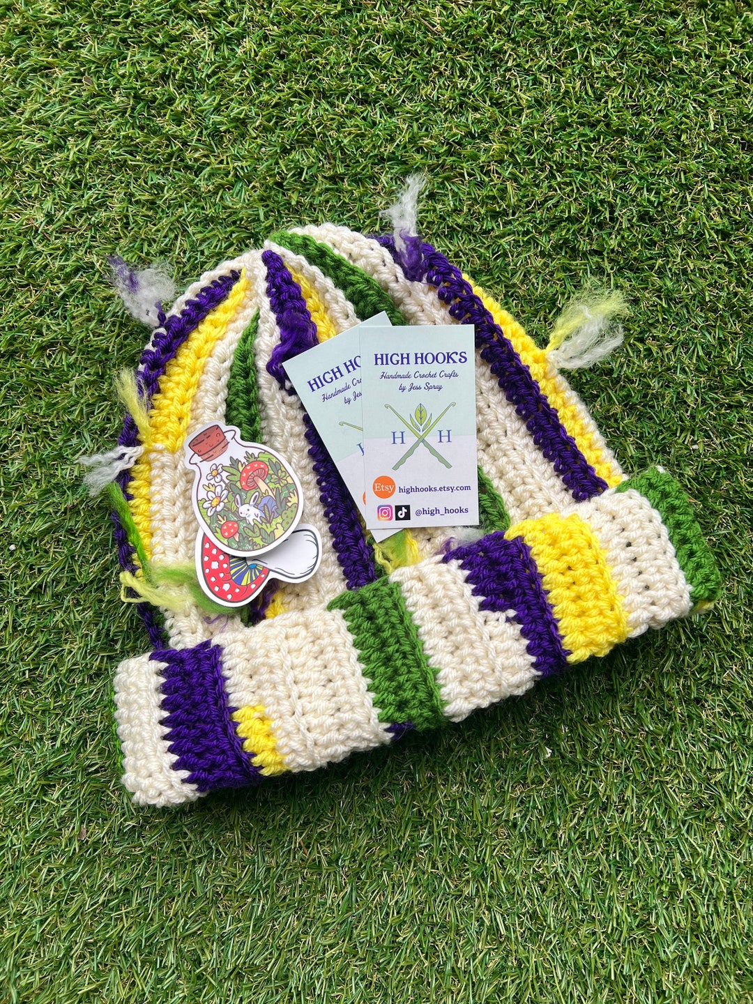 Crochet Scrap Beanie - Handmade Beanie - Etsy