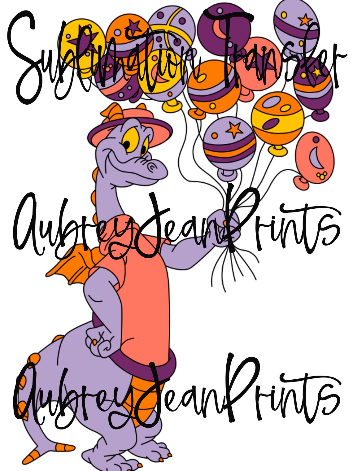 Epcot Figment Balloons Disney Sublimation Transfer Ready to | Etsy