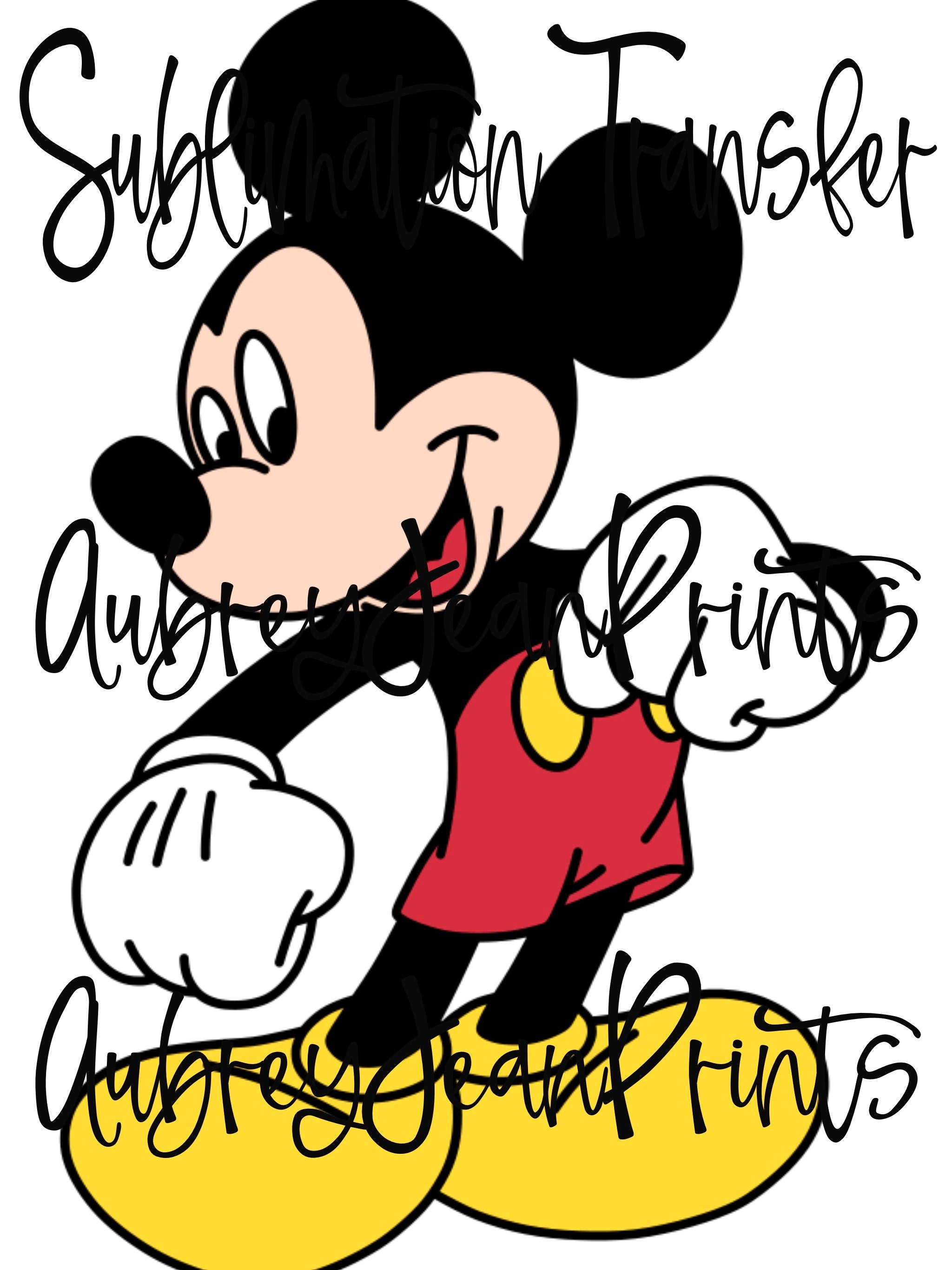 Mickey Mouse Sublimation Transfer Ready to Press Heat Transfer | Etsy