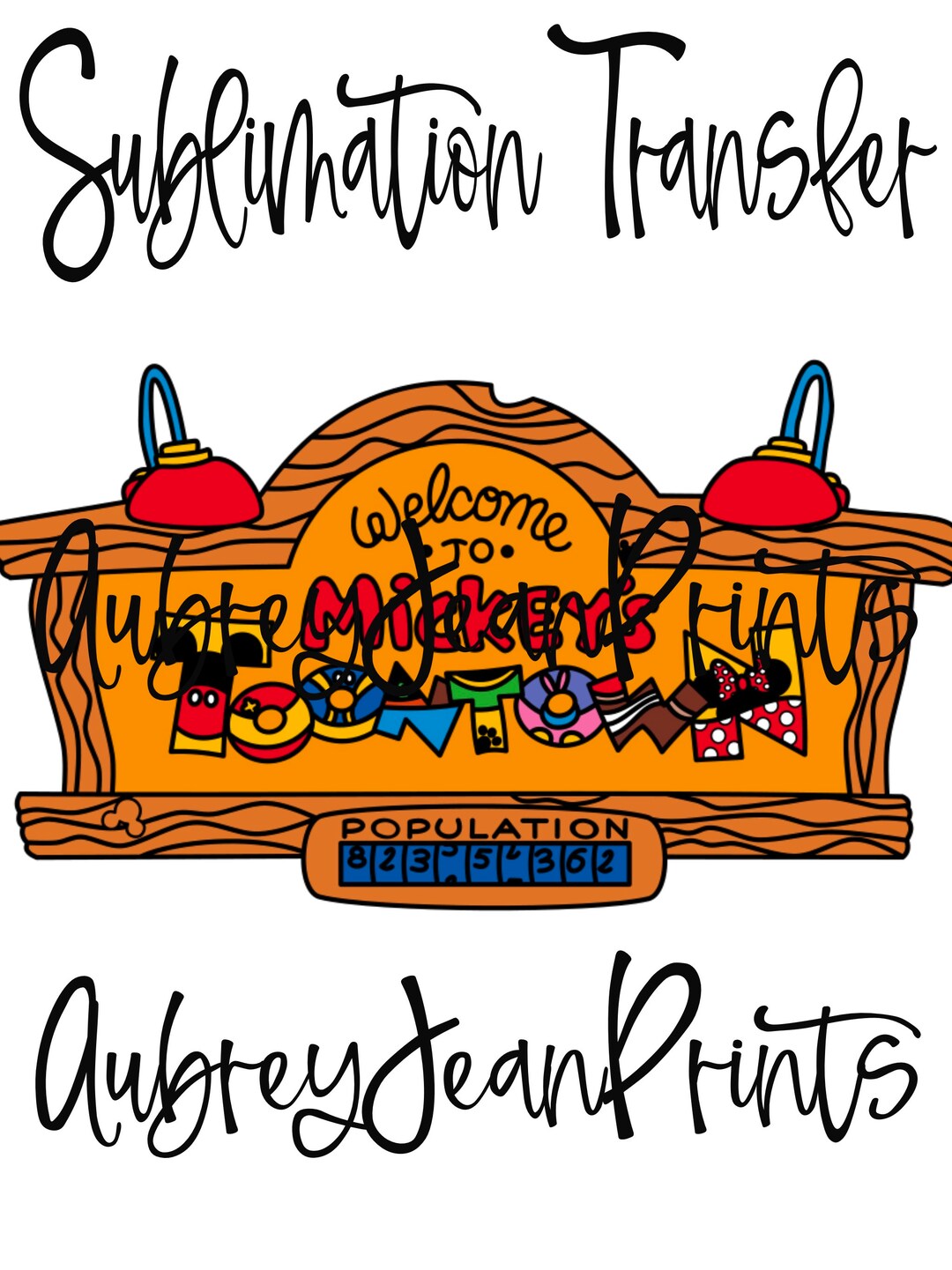 Toontown Sign Sublimation Transfer Ready to Press Heat - Etsy