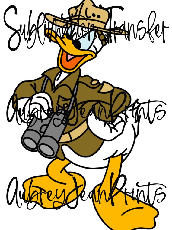Animal Kingdom Safari Donald Duck Sublimation Transfer Ready | Etsy