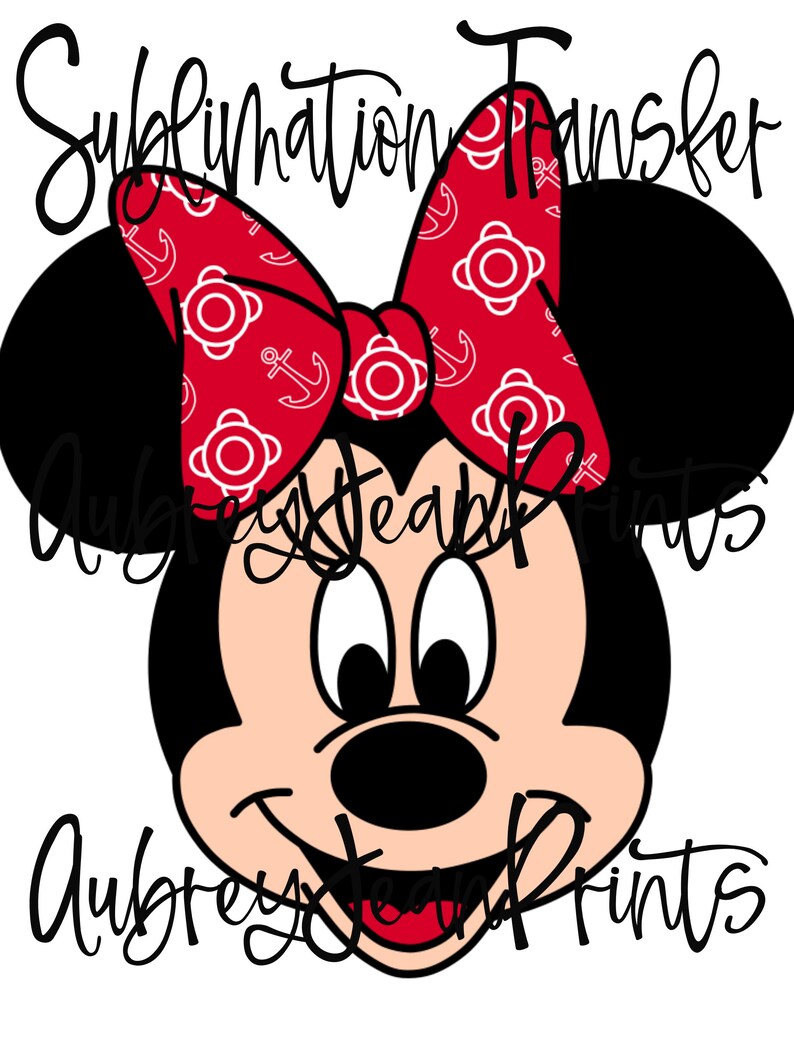DCL Minnie Mouse Sailor Face Sublimation Transfer Ready to - Etsy