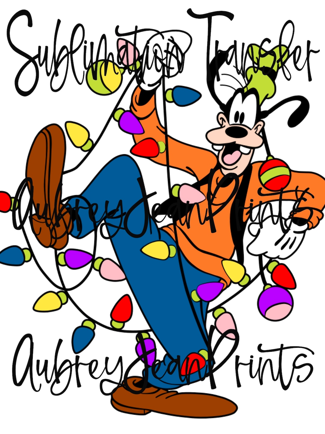 Goofy Christmas Lights Sublimation Transfer Ready to Press - Etsy