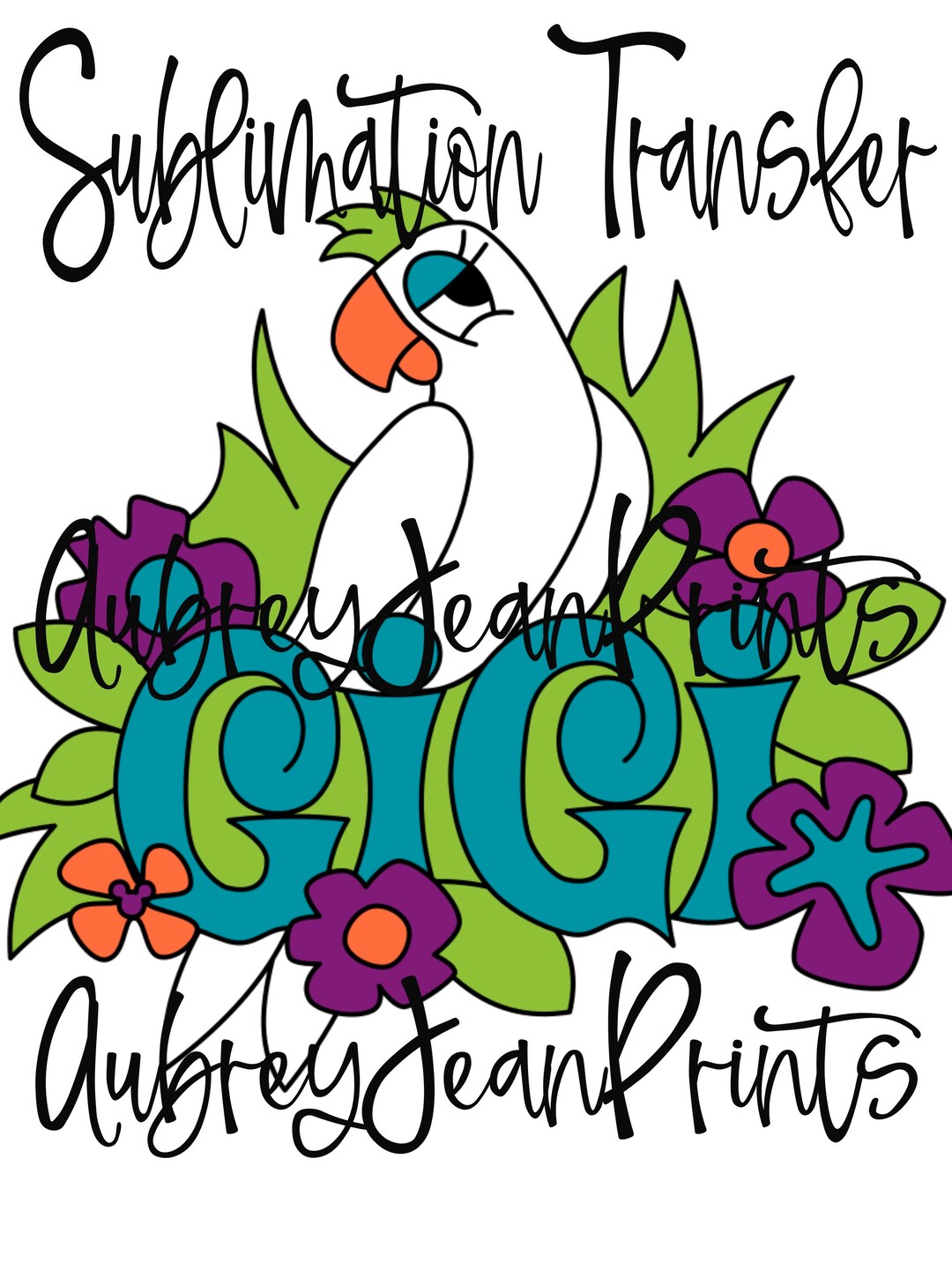 Tiki Bird Gigi Sublimation Transfer Ready to Press Transfer - Etsy