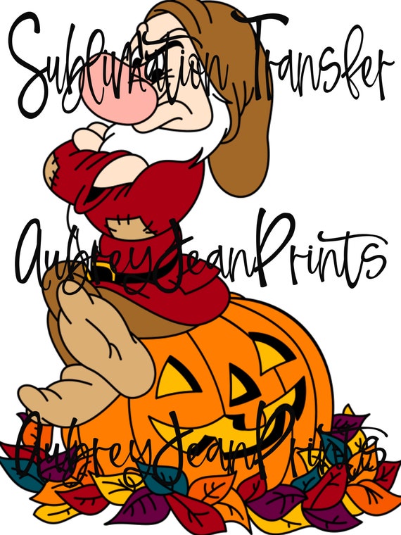 Halloween Grumpy Sublimation Transfer Ready to Press Heat - Etsy