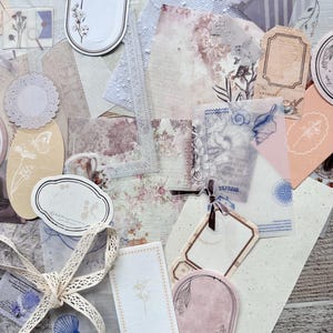 45pcs Aesthetic Journal Kit - Grab Bag - Scrapbook Kit - Mystery Bag ...