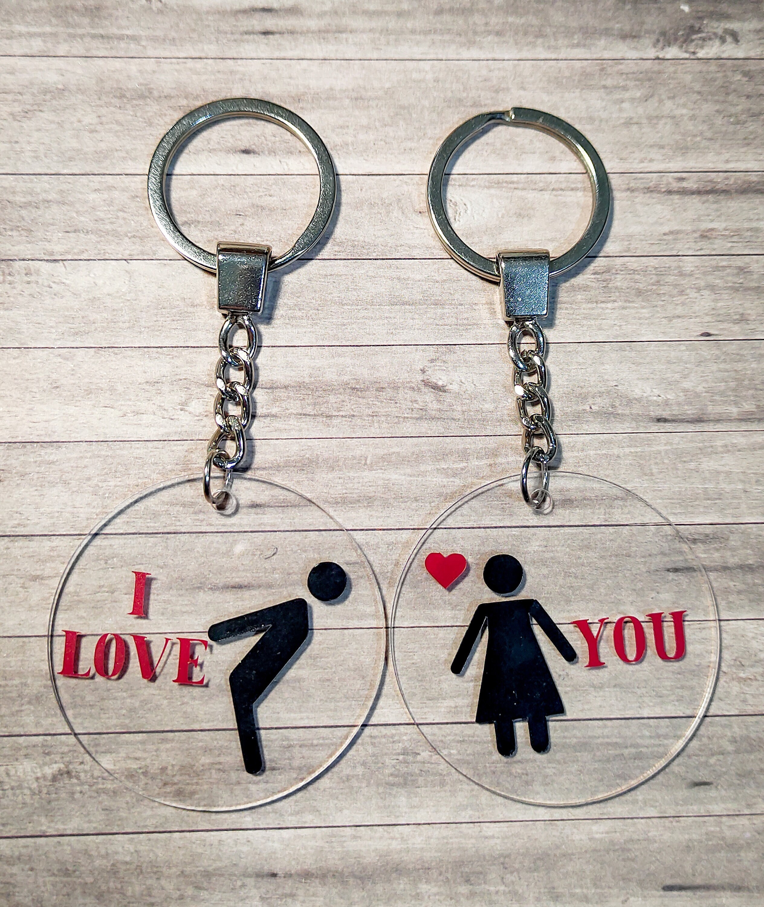 Customizable Acrylic Keychains With Initial and Name Finished With a ...