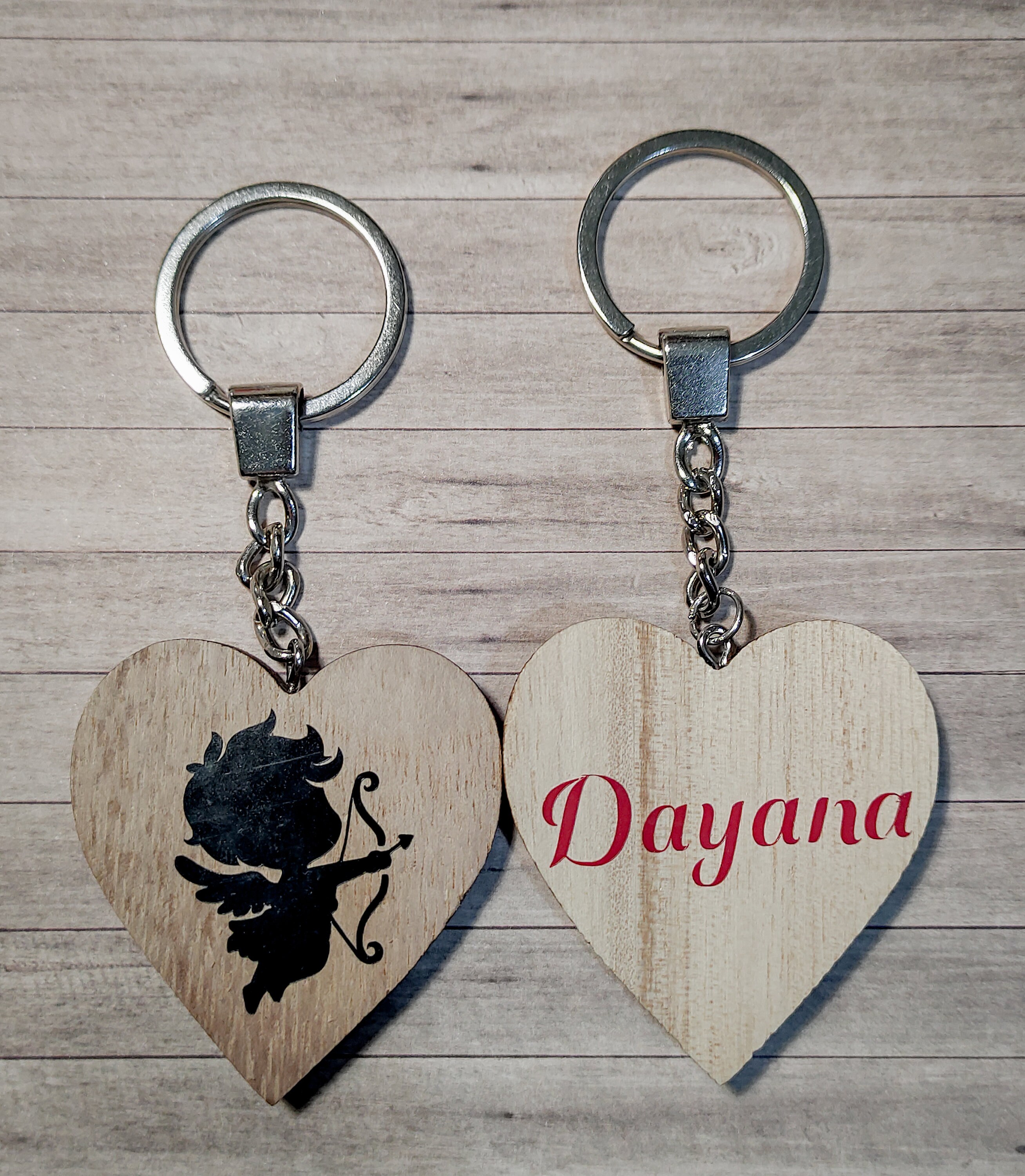 Customizable Acrylic Keychains With Initial and Name Finished With a ...