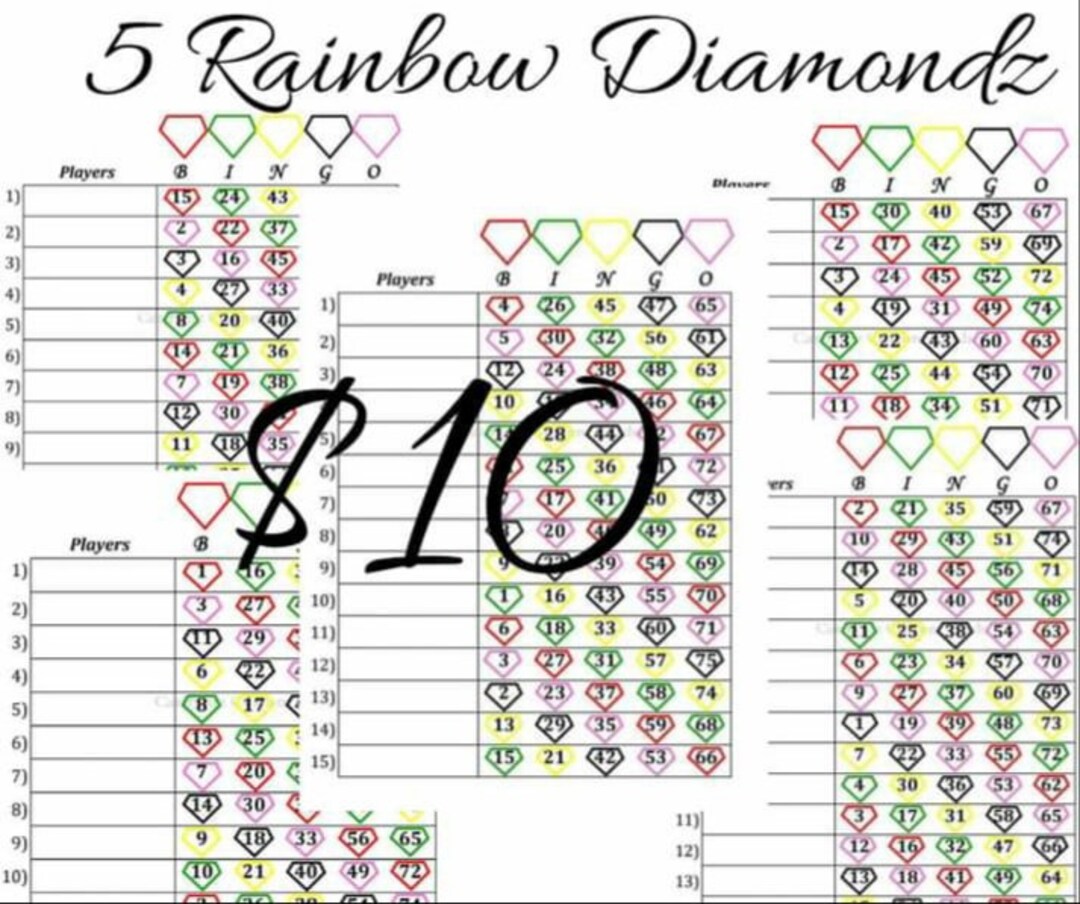 5 Rainbow Diamond Boards - Etsy