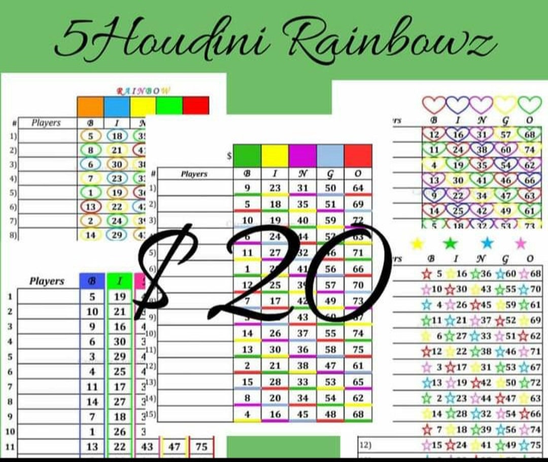 5 Rainbow Houdini Games - Etsy