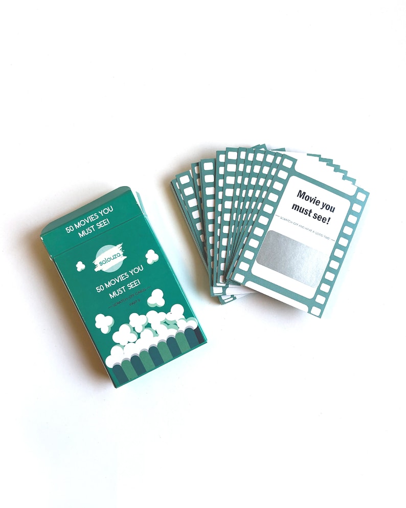Scratch-off Cards Set "movies You Must See" - TOP Movies List in the ...