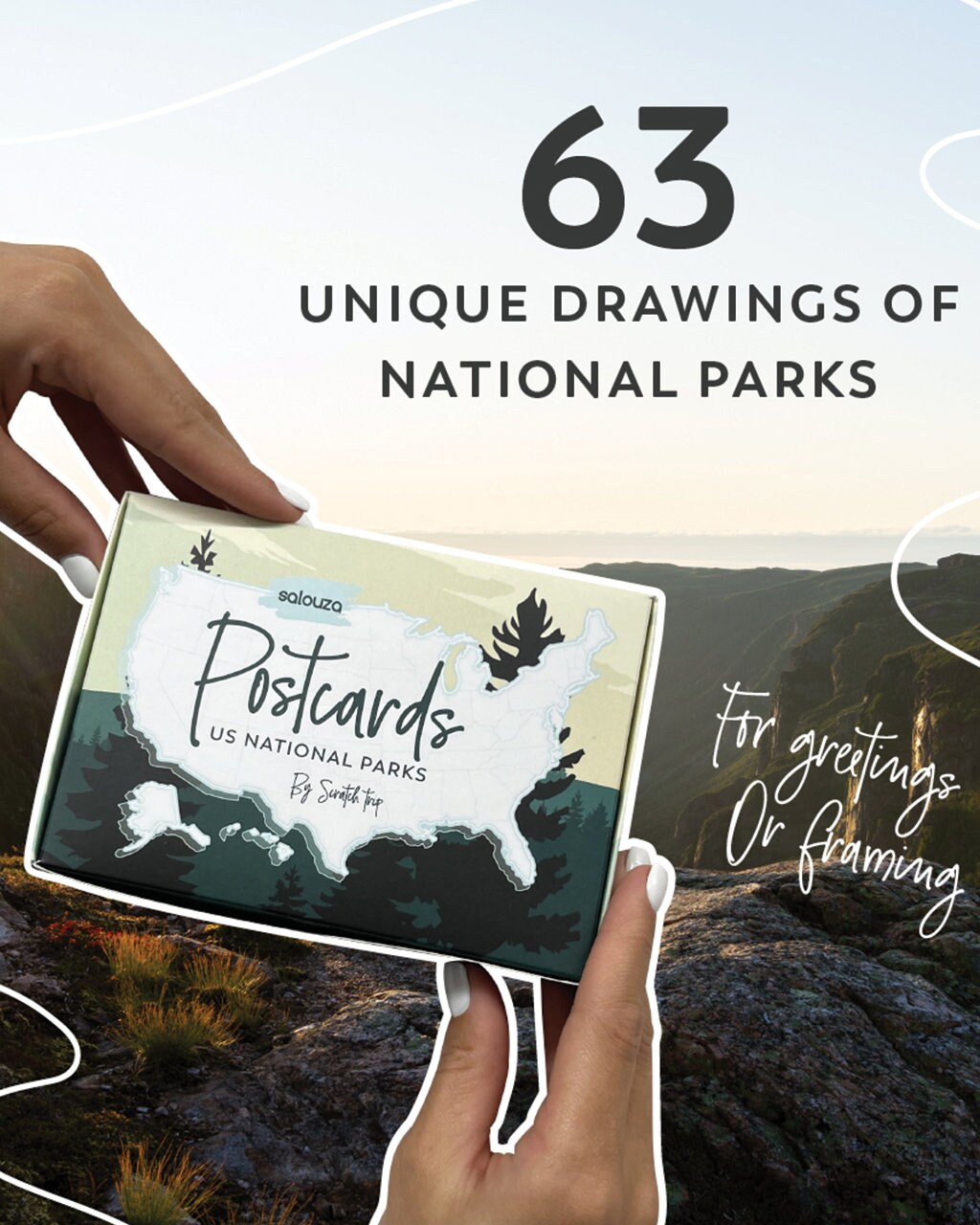 Scratch off Cards and Postcards Set "us National Parks" - Etsy