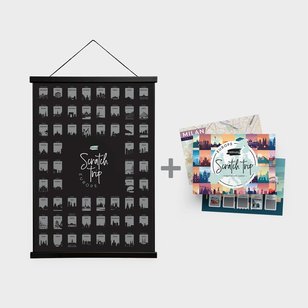 Scratch off Cards and Poster Set "scratchtrip - Europe" - Etsy UK
