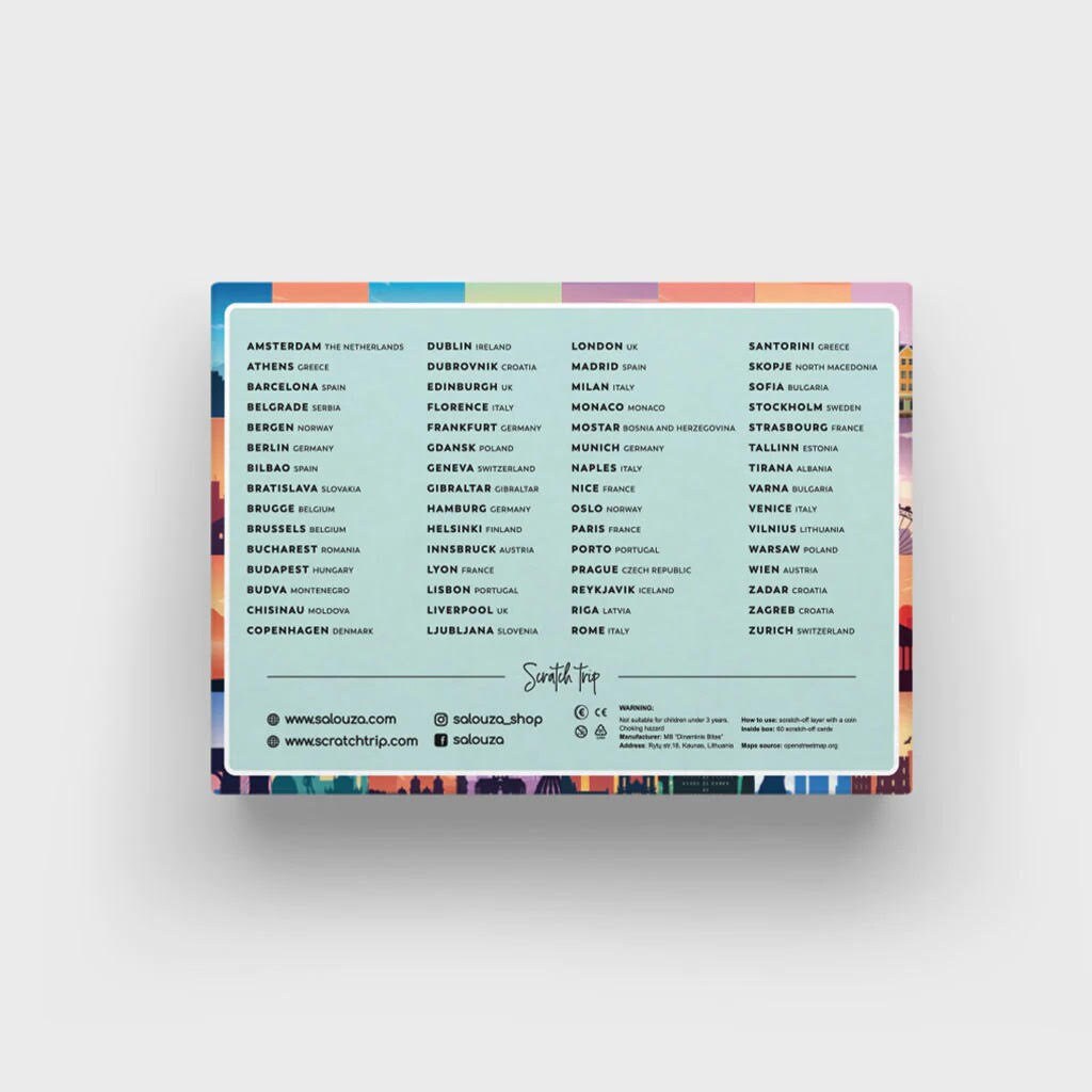 Scratch off Cards and Poster Set "scratchtrip - Europe" - Etsy UK