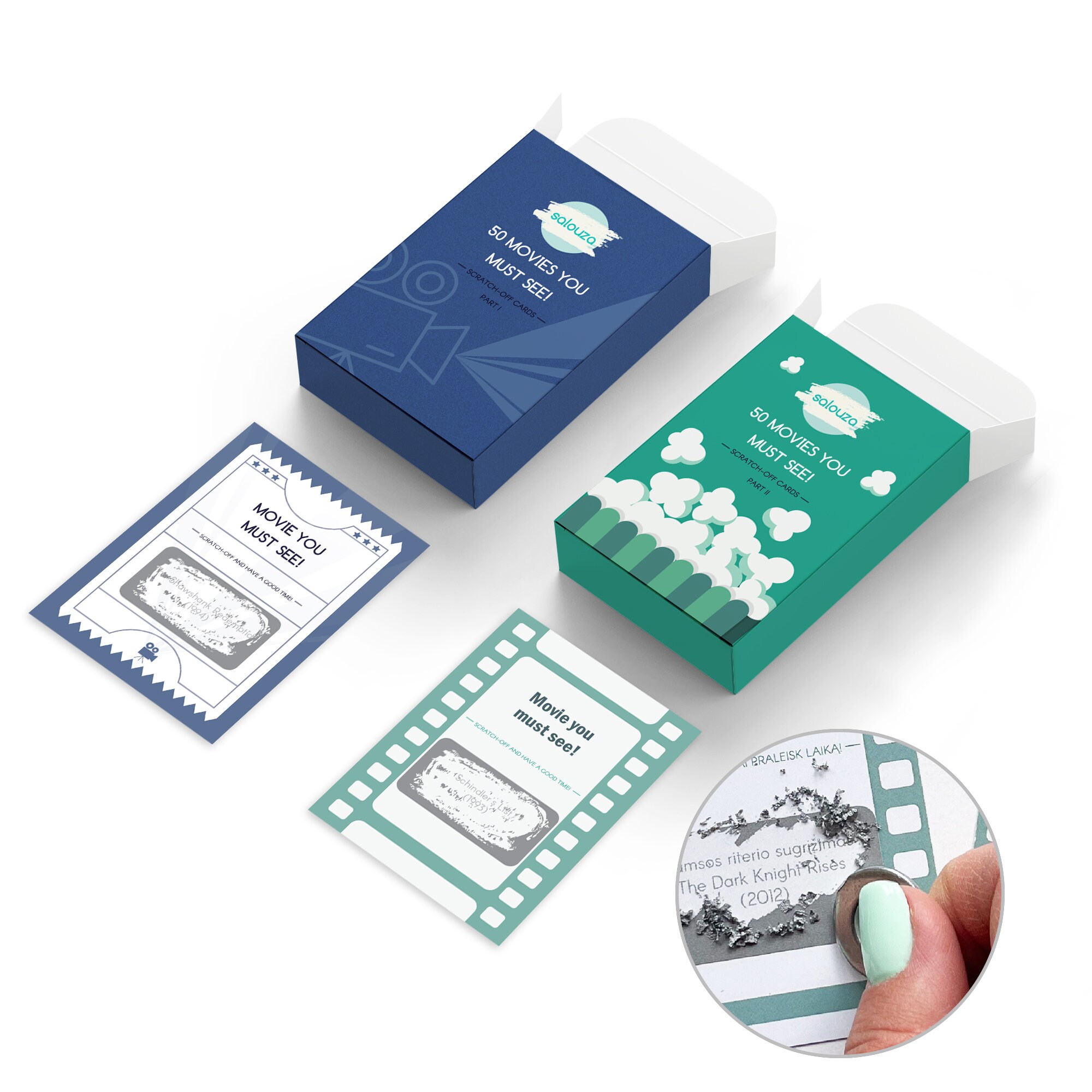 Scratch-off Cards Set "movies You Must See" - TOP Movies List in the ...