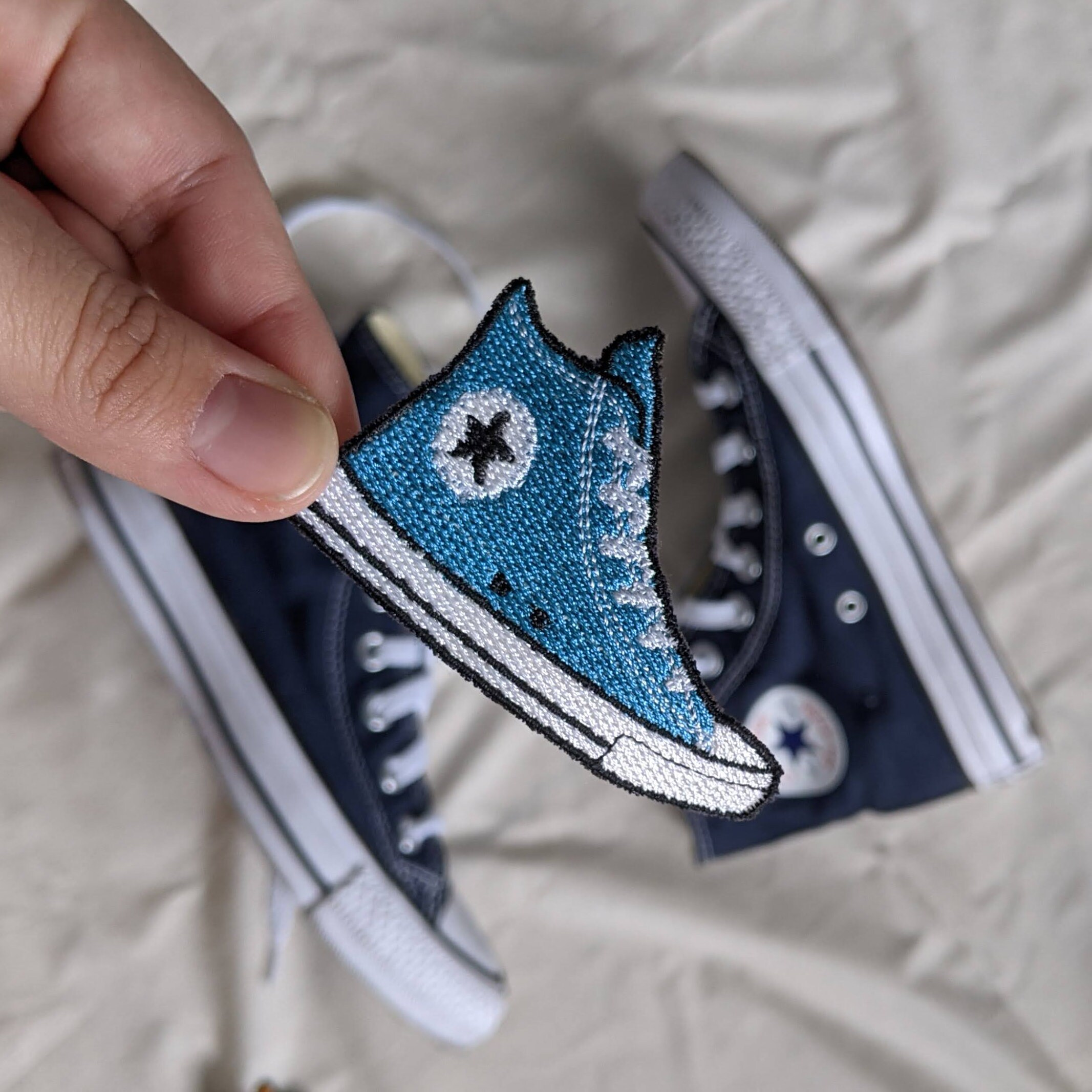CONVERSE Chuck Taylor Sneaker Iron on Embroidery Patch - Etsy