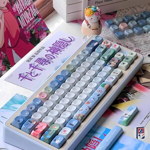 Ghibli-inspired Japanese Anime Keycap Set 143 Pieces Handmade PBT ...