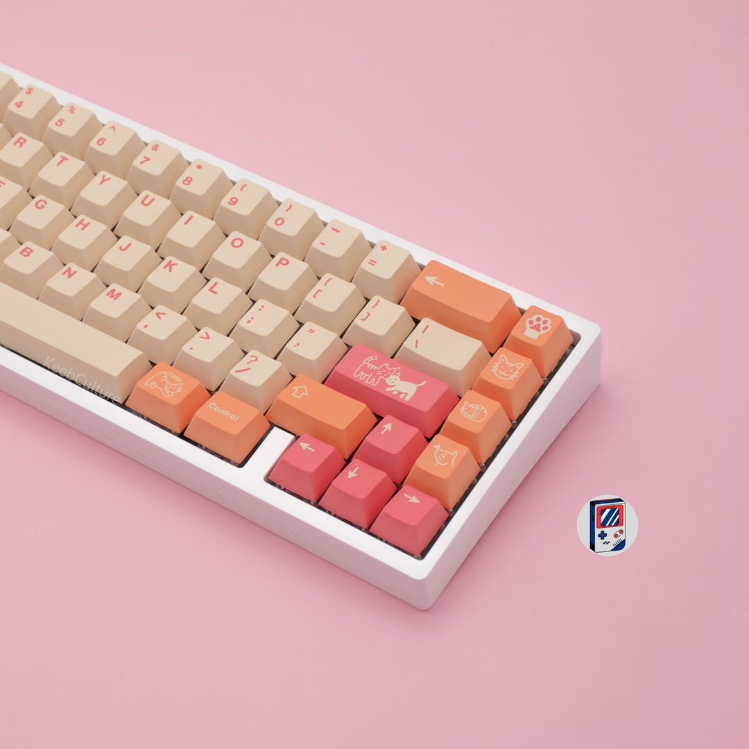 Orange Boi Keycap Set 130 Plus Keys PBT Sub Dye Mx Switch Keyboard PBT ...