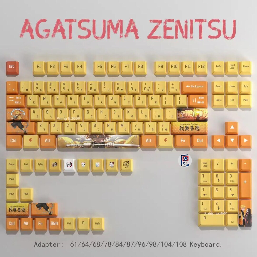 Demon Slayer Inspired Keycap Set | Featuring Main Characters & All ...