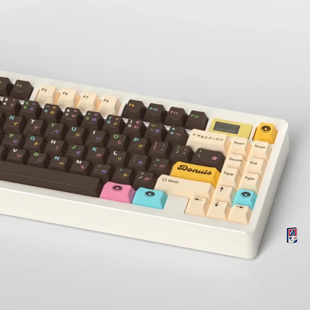 Donuts Theme Keycap Set | 128 Keys | PBT Cherry Profile Keycaps | Dye ...