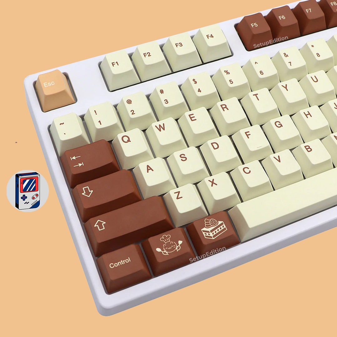 Tiramisu 136 Piece Keycap Set ANSI & ISO PBT Keycap Set Key Cap Gmk ...