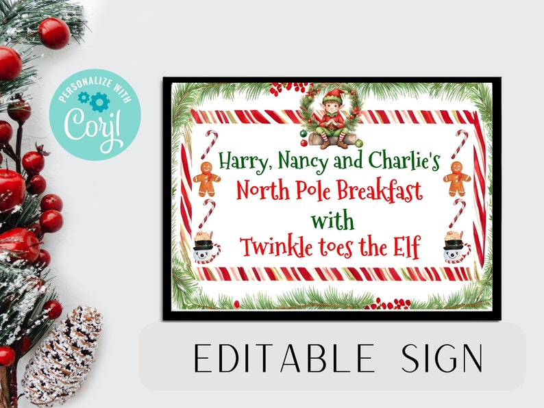 Northpole Breakfast Printables, Christmas Elf Breakfast Templates, Elf ...