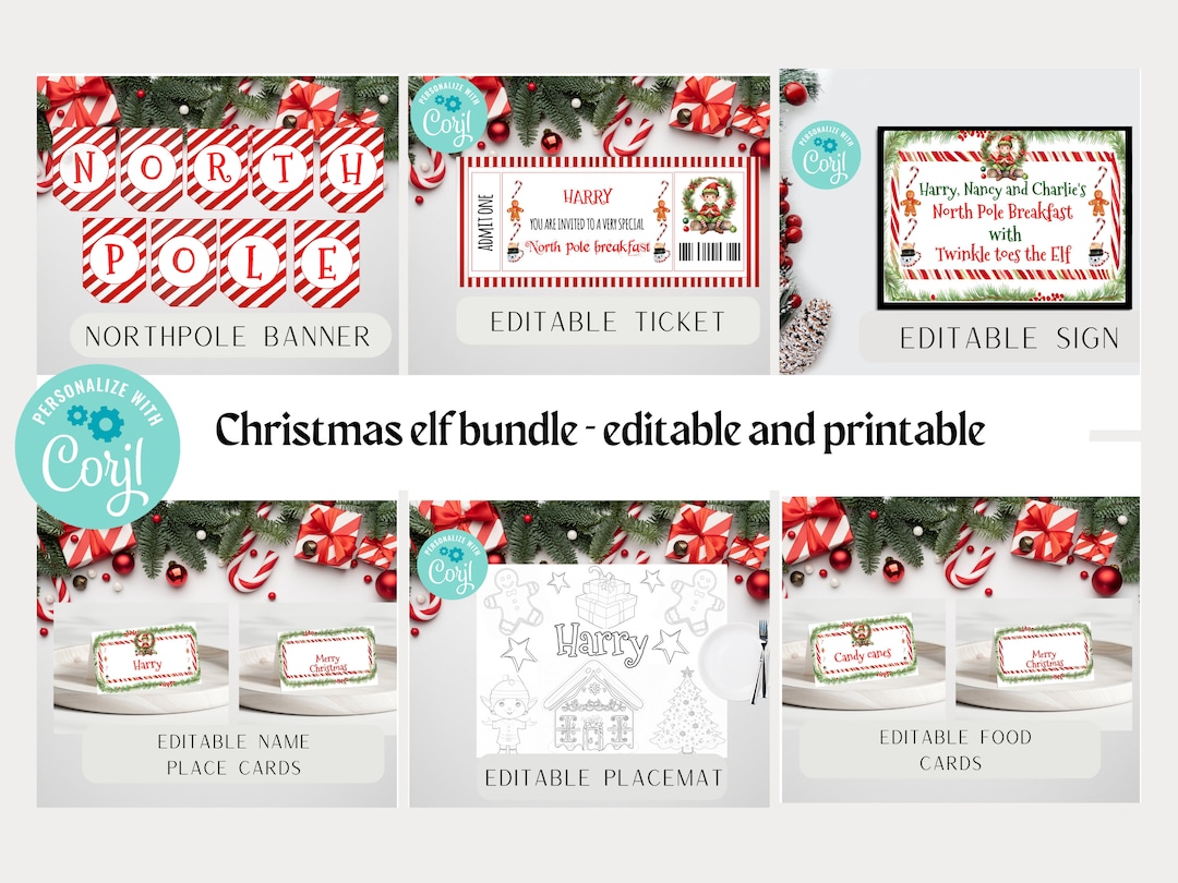 Northpole Breakfast Printables, Christmas Elf Breakfast Templates, Elf ...