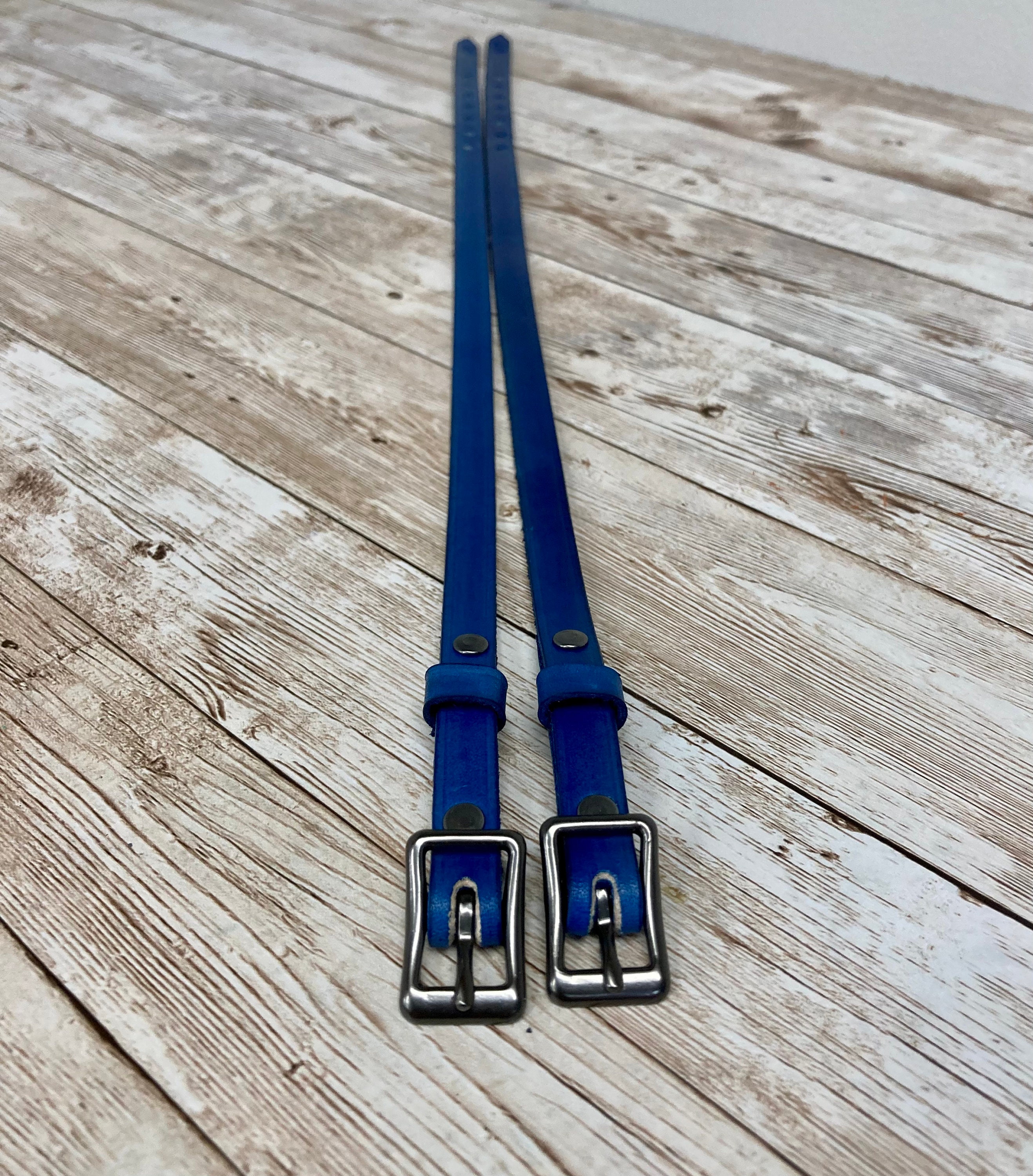 Colored Spur Straps English Spur Strap Set pair Hand Dyed - Etsy