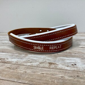 Personalized Horse Neck Strap - 3/4" Wide Full Grain Leather W ...