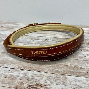 Personalized Horse Neck Strap - 3/4" Wide Full Grain Leather W ...