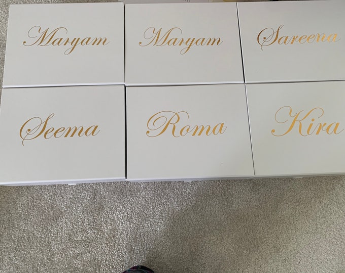 Personalised Gift Box, Your Name, Luxury Keepsakes Box, Black Deep Gift ...