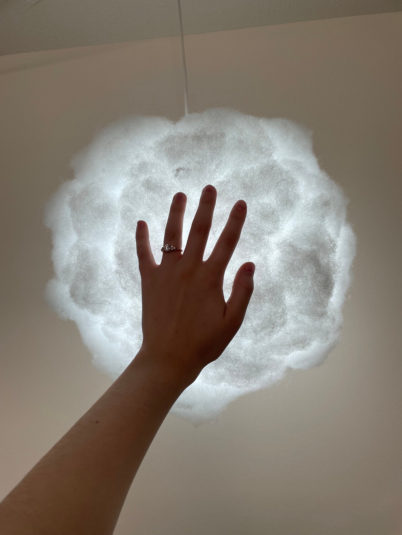 13” Led Hanging Cloud Lamp, Large Multicolor LED Cloud Lamp, Dreamy ...