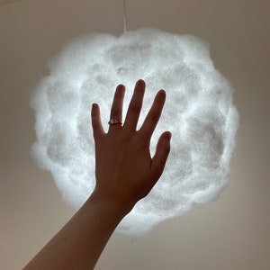13” Led Hanging Cloud Lamp, Large Multicolor LED Cloud Lamp, Dreamy ...