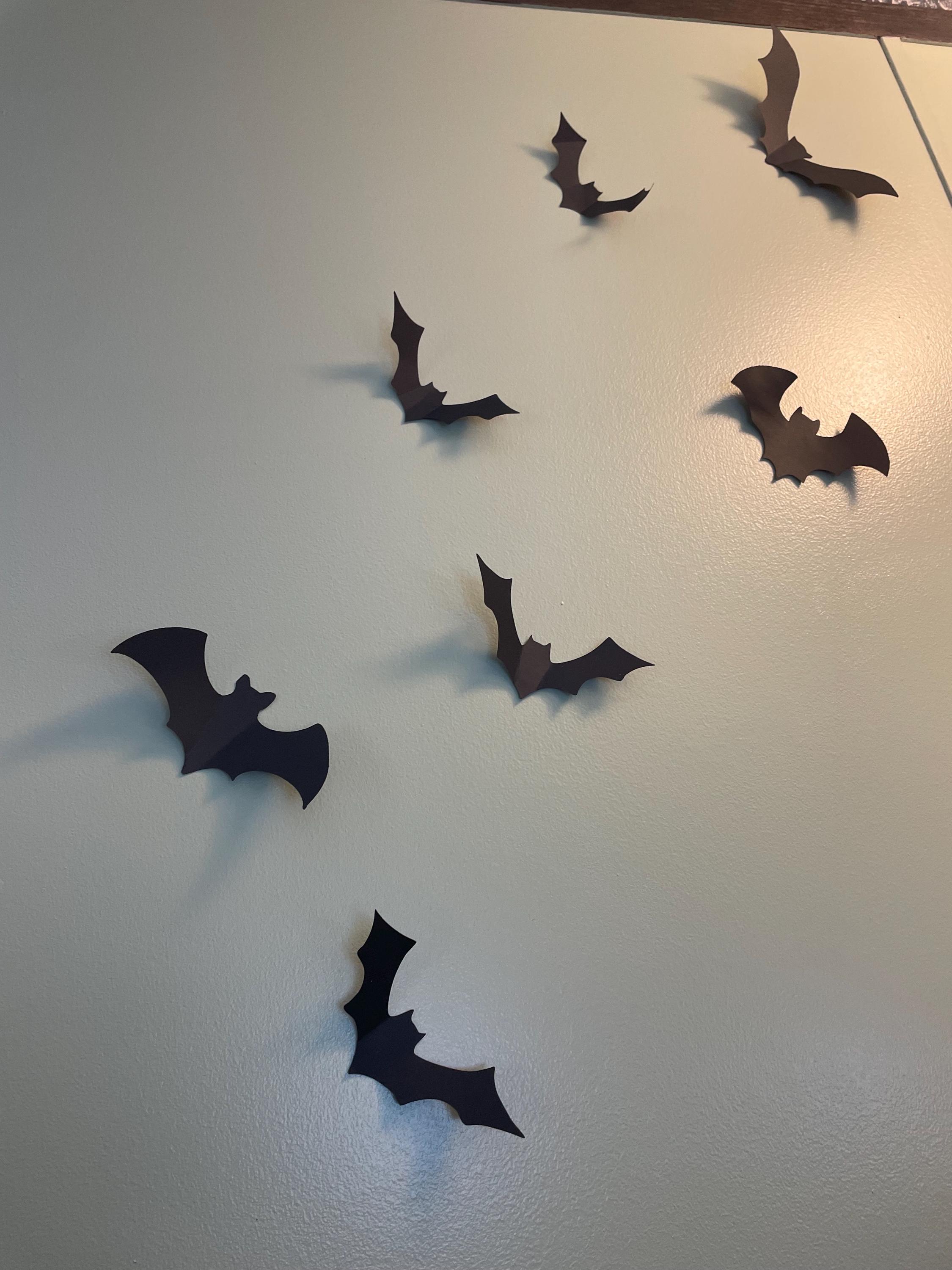 Halloween Bat Decorations, Reusable Bat Shaped Paper Cut Outs ...