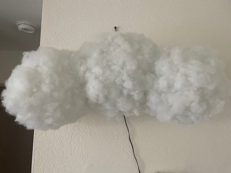 24 Multicolored LED Cloud Lamp, LED Cloud Light, Large Hanging Cloud Pendant, Dreamy Cloud Lamp ...