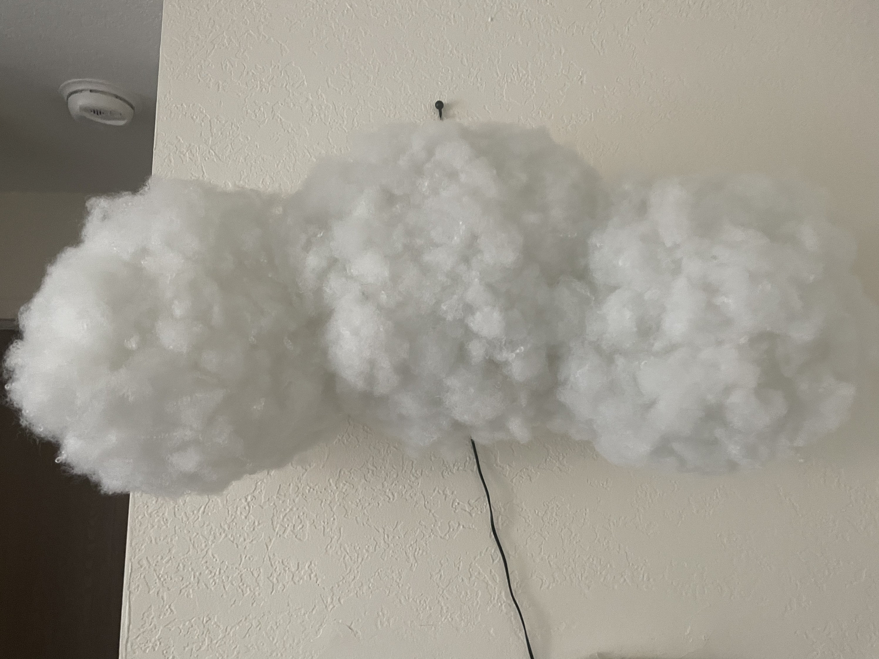 24” Multicolored LED Cloud Lamp, LED Cloud Light, Large Hanging Cloud ...