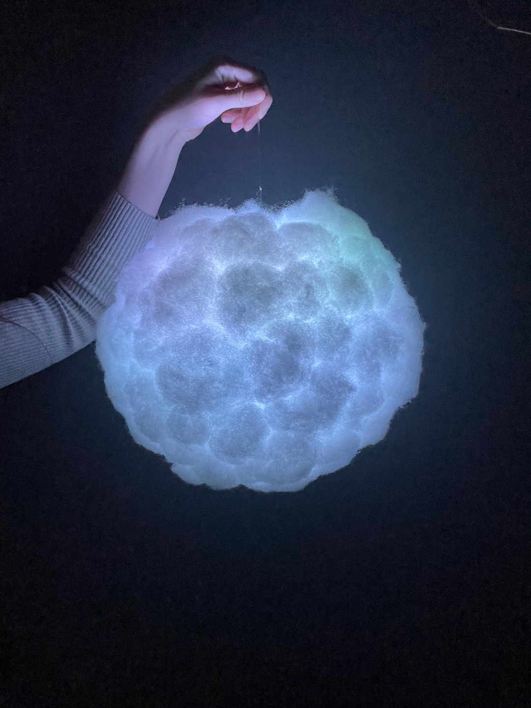 11” Multicolor LED Cloud Lamp,medium Led Hanging Cloud Lamp, Dreamy ...