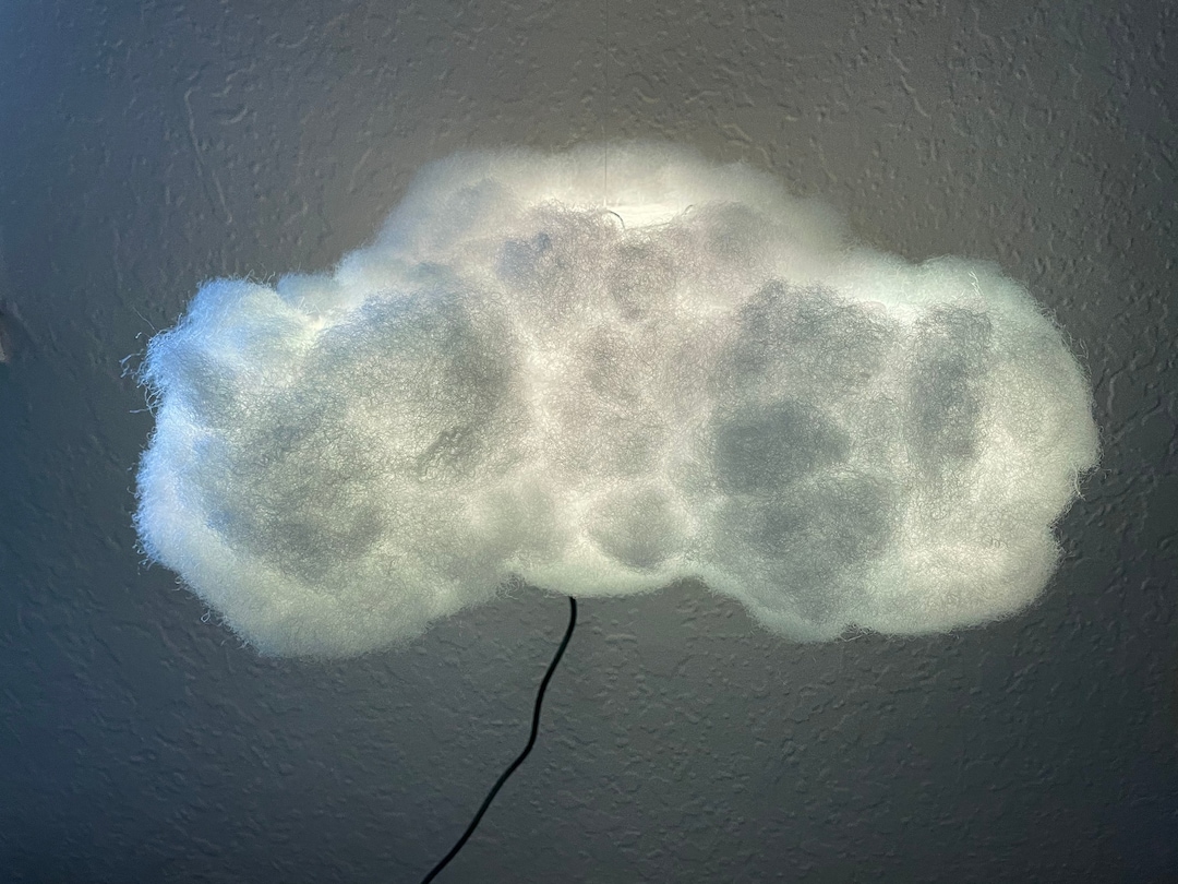 12” Long LED Cloud Lamp, Mini Multicolor Led Hanging Light, Nursery ...