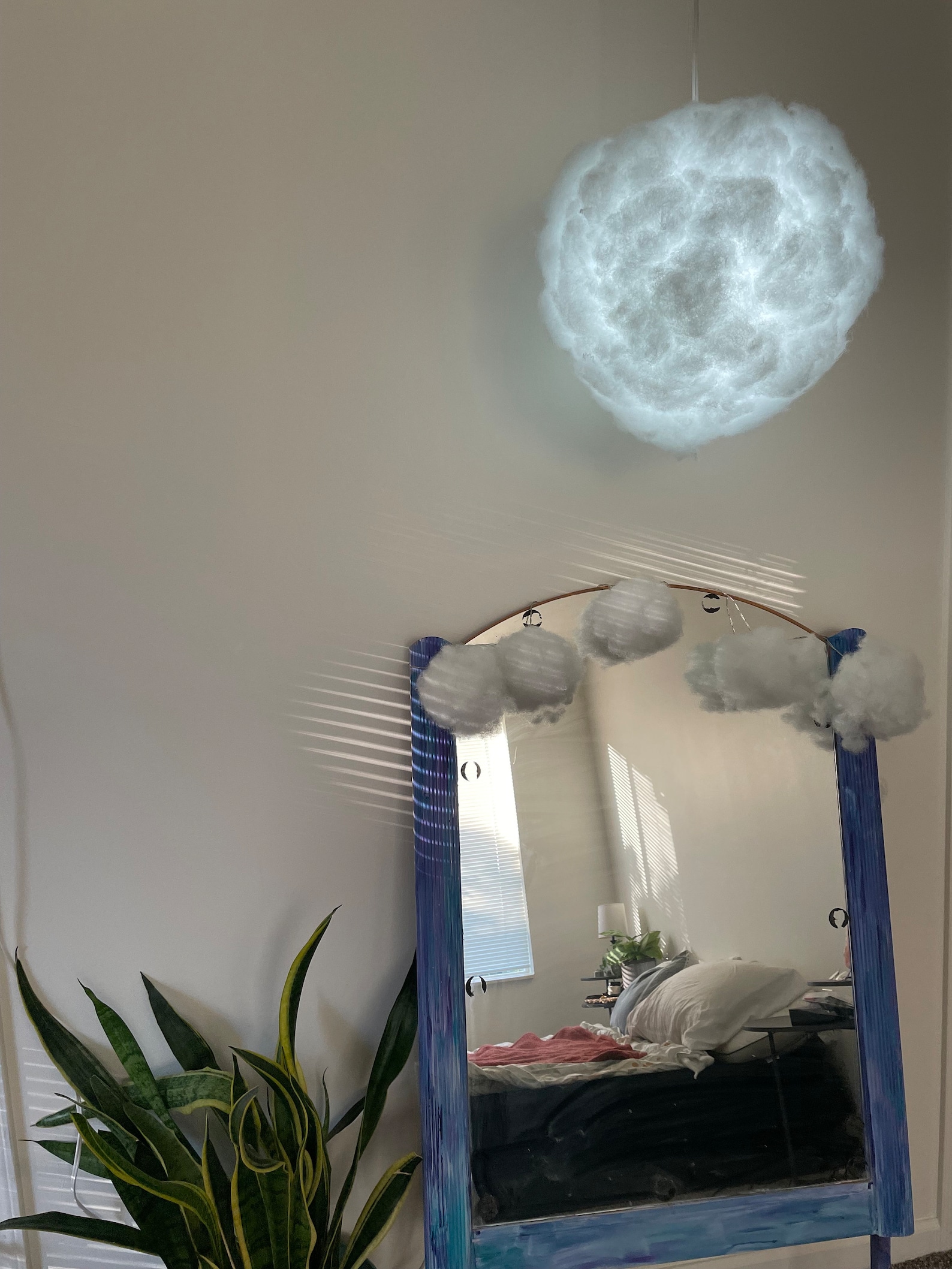 13” Led Hanging Cloud Lamp, Large Multicolor LED Cloud Lamp, Dreamy ...