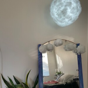 13” Led Hanging Cloud Lamp, Large Multicolor LED Cloud Lamp, Dreamy Cloud Lamp, Fluffy Cloud ...