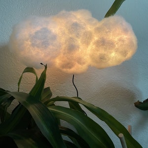 12” Long LED Cloud Lamp, Mini Multicolor Led Hanging Light, Nursery ...