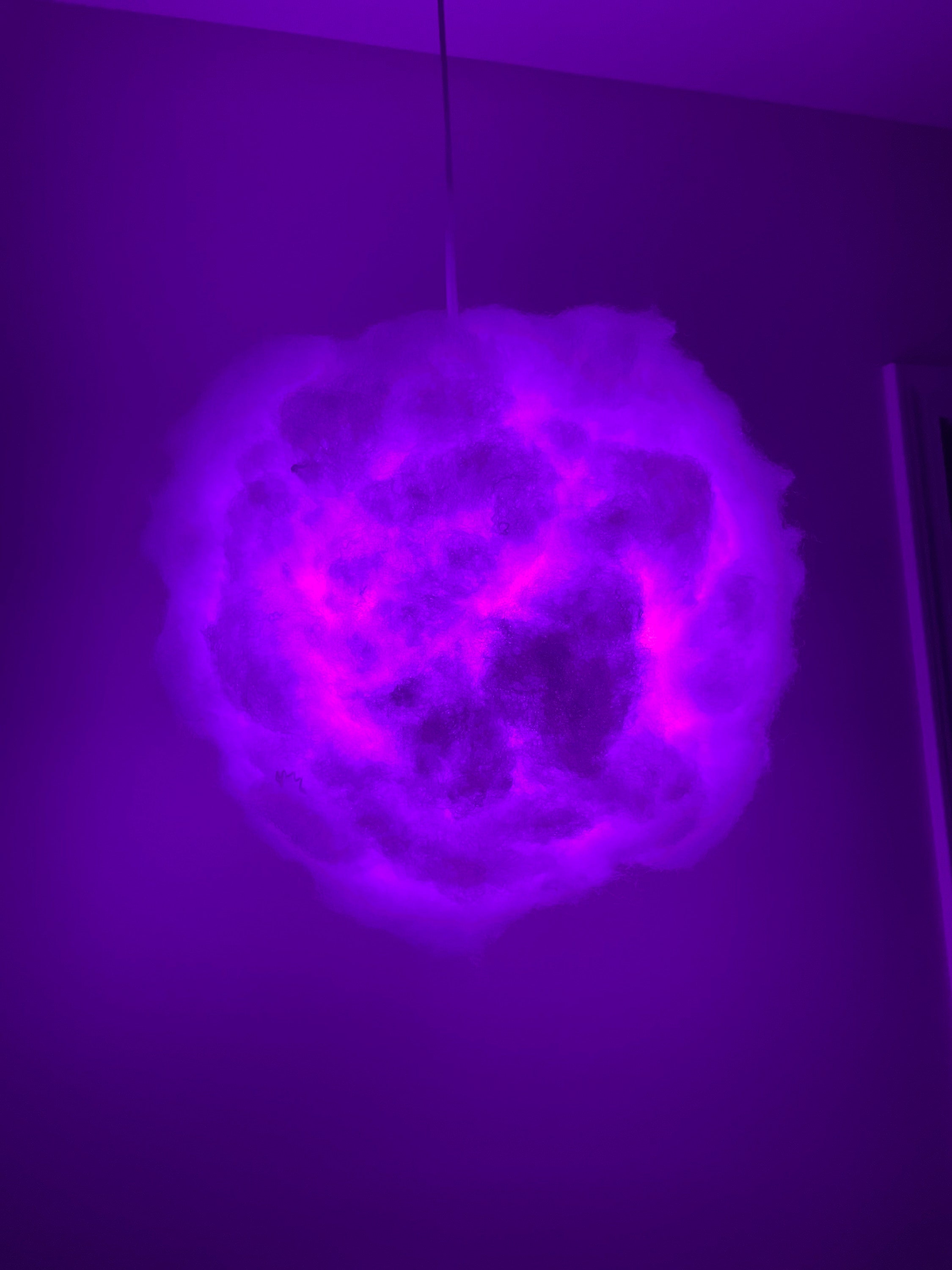 13” Led Hanging Cloud Lamp, Large Multicolor LED Cloud Lamp, Dreamy ...