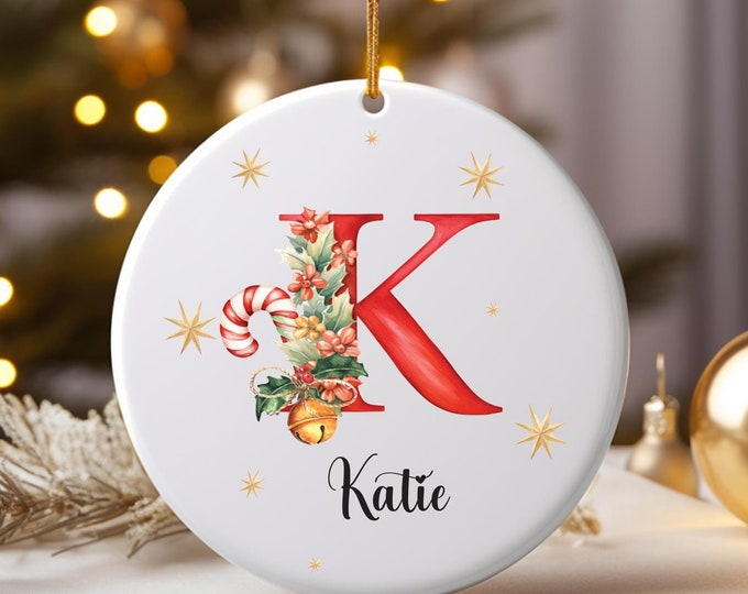 Personalized Letter Name Ornament, Name Ornament, Custom Initial ...