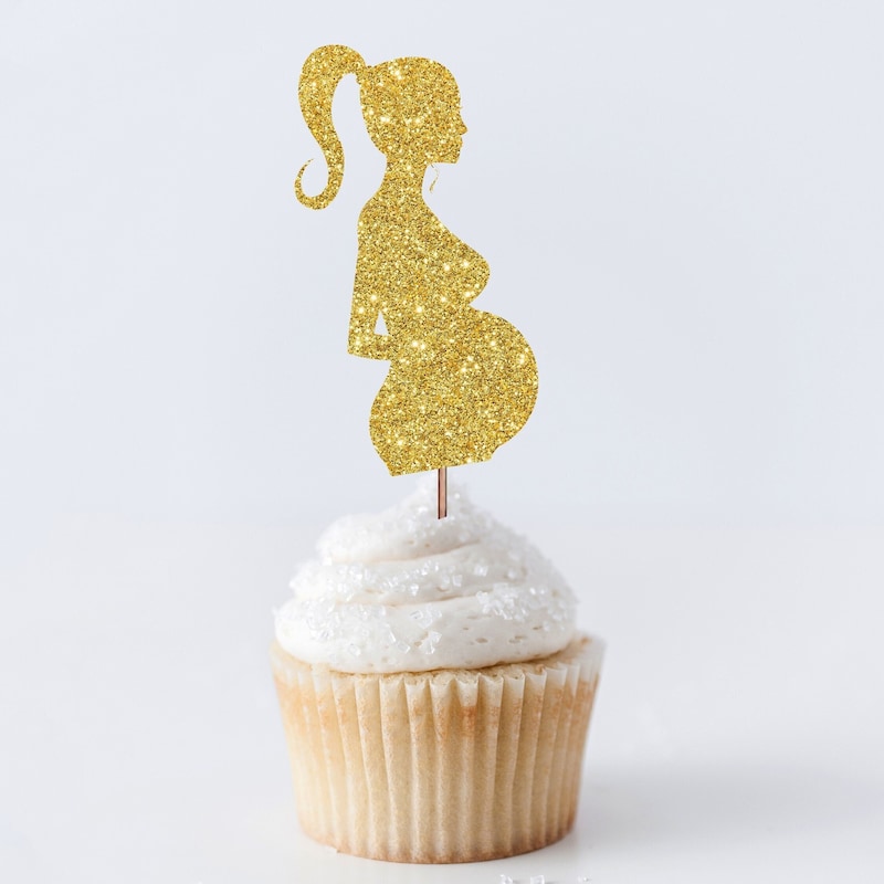 Pregnant Lady Cake Topper - Etsy