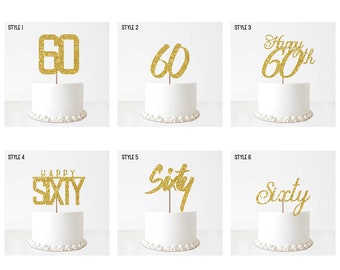 60th Birthday Topper | Etsy